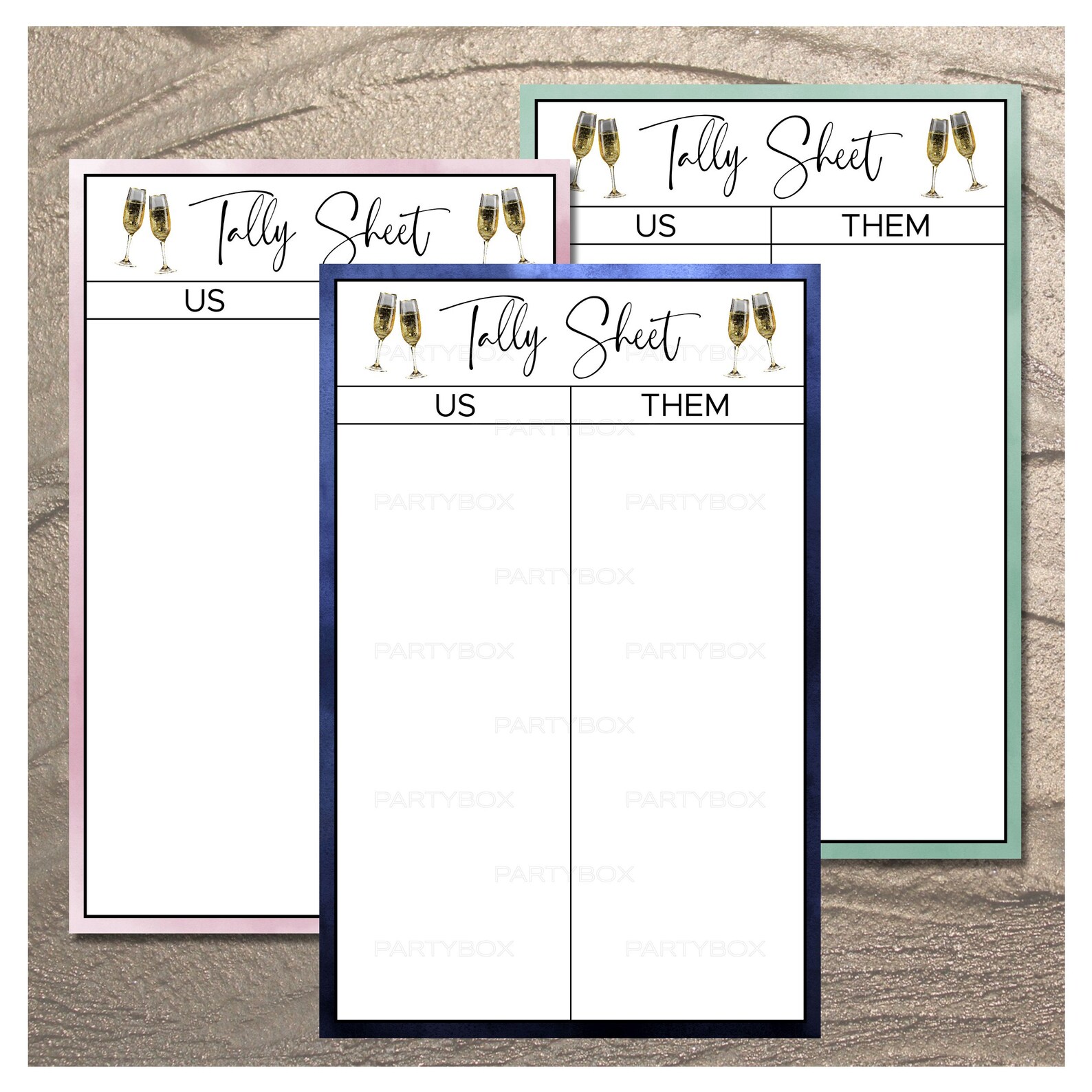 Bubbly and Bunco Score Sheet Set | Etsy