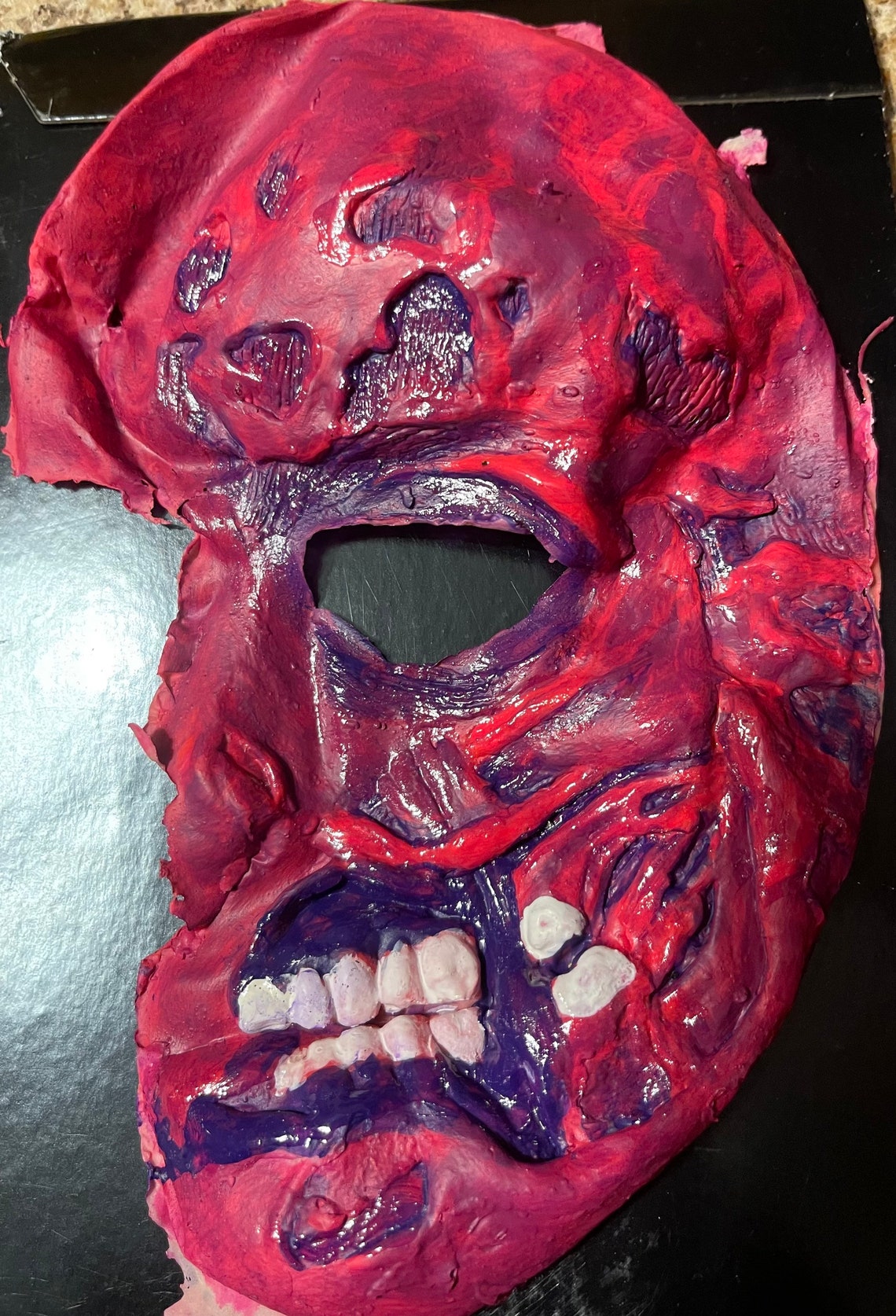 Two Face Burnt Mask Prosthetic - Etsy