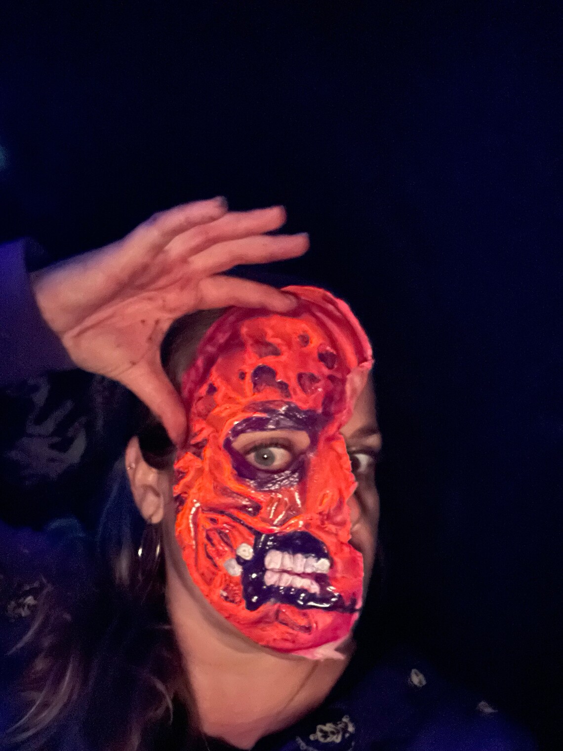 Two Face Burnt Mask Prosthetic - Etsy