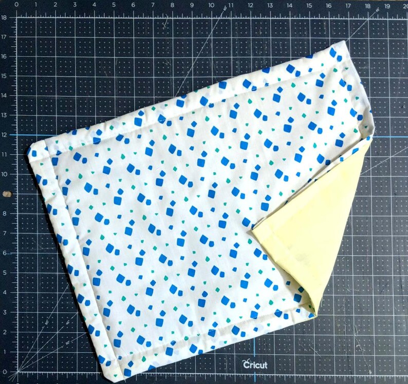 Blue Squares Versatile Fabric Desk Mat Laptop Mat - Etsy