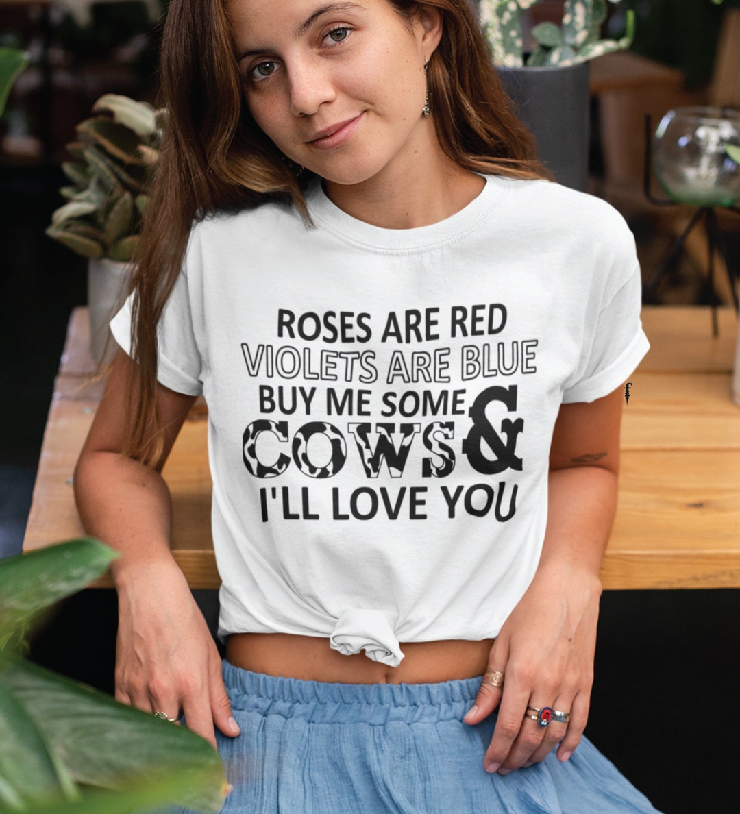 Roses Are Red Cow SVG DFX PNG - Etsy