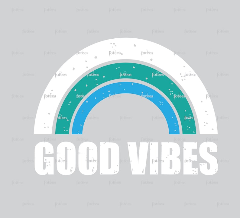 Good Vibes Rainbow SVG DFX PNG - Etsy France