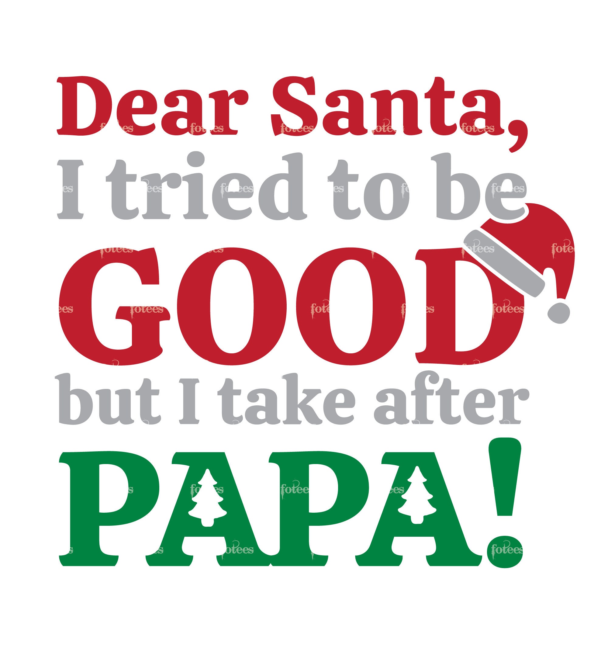 Dear Santa I Tried to Be Good SVG DXF Cut File | Etsy