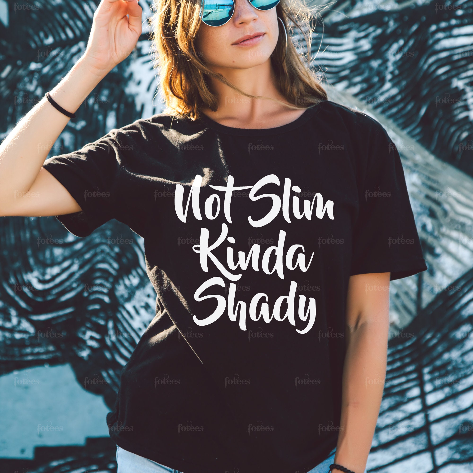 Not Slim Kinda Shady PNG SVG DFX Cut File | Etsy