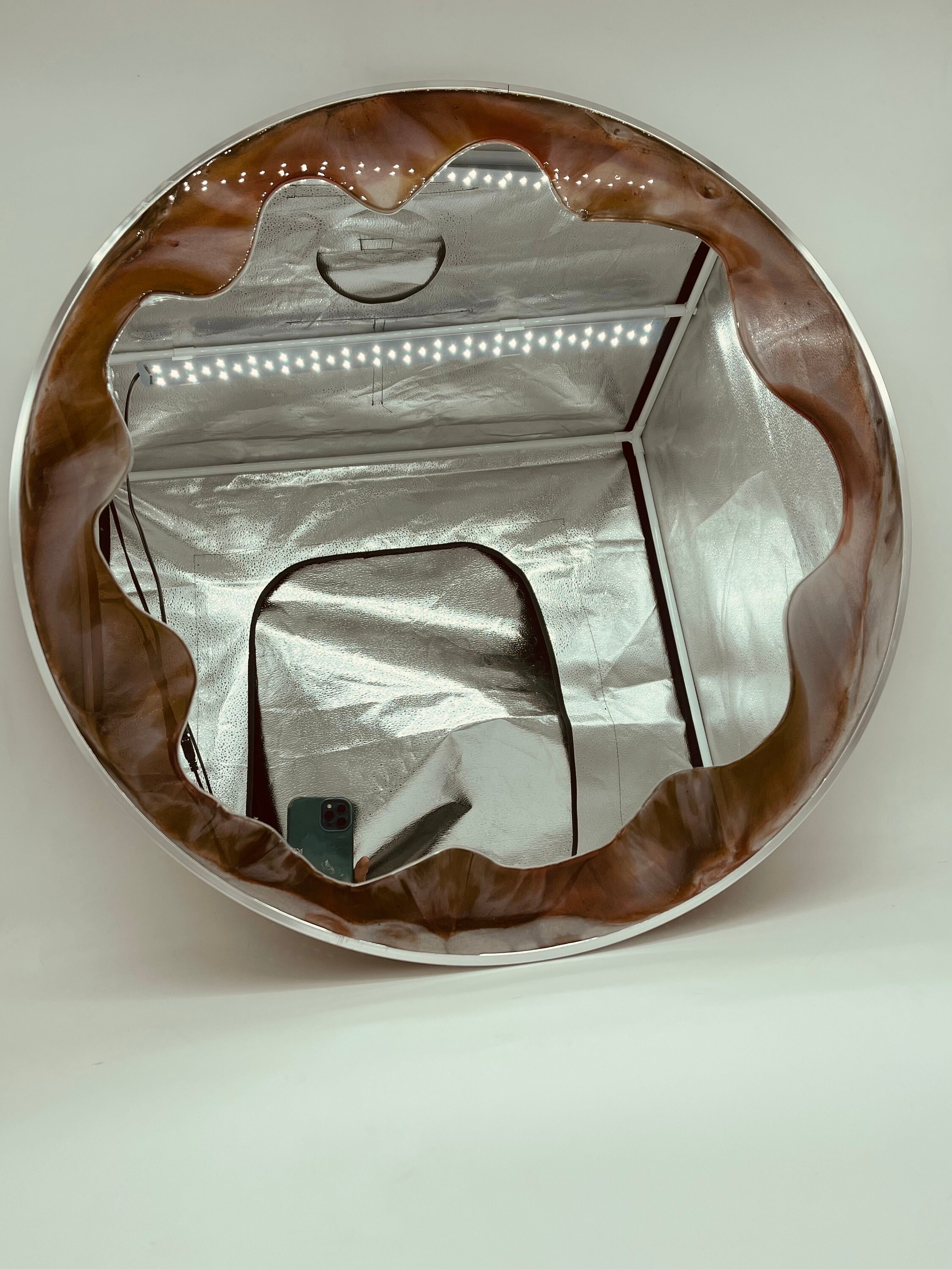 Epoxy Mirror - Earth Tones 24” Free Shipping - Etsy