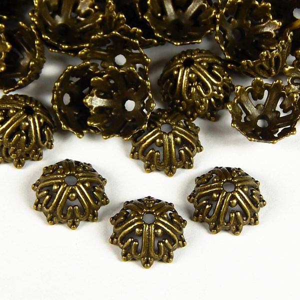 Bronze Bead Caps - Etsy