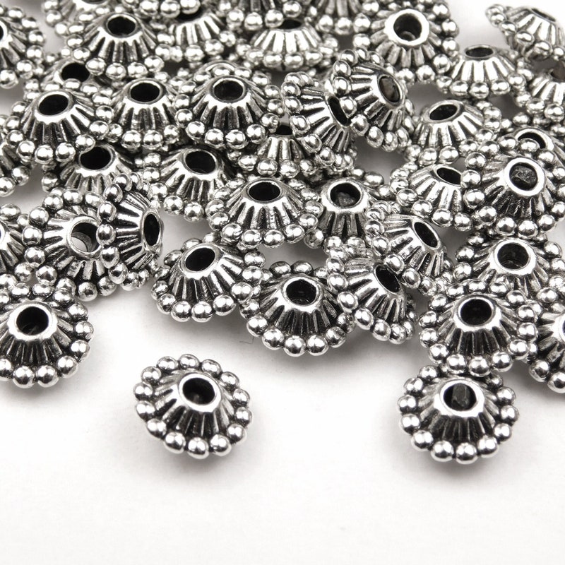 Tibetan Silver Disc Beads - Etsy