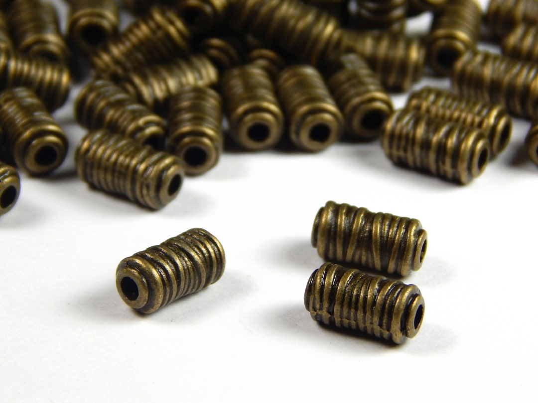 10 or 25 Pcs - 11mm X 6mm Antique Bronze Column Spacer Beads - Bronze ...