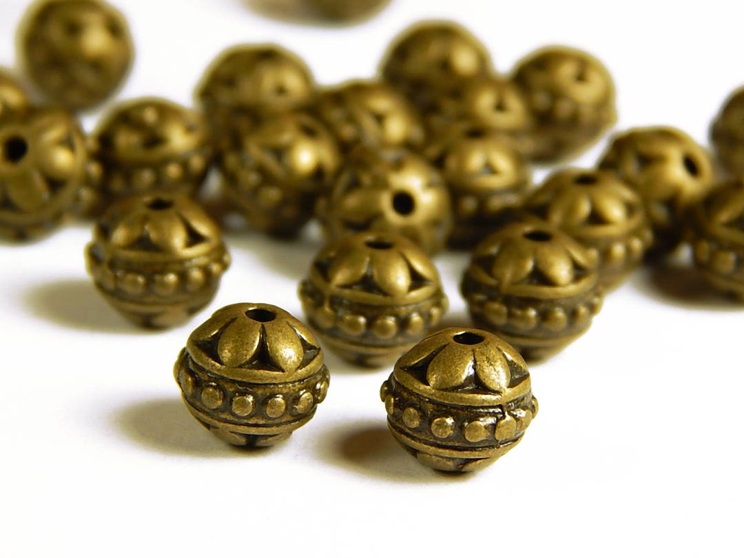 10 or 25 Pcs - 8x7mm Bronze Spacer Beads - Antique Bronze - Metal ...