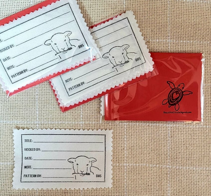 Fabric Labels for Hooked Rugs REGULAR Size - Etsy