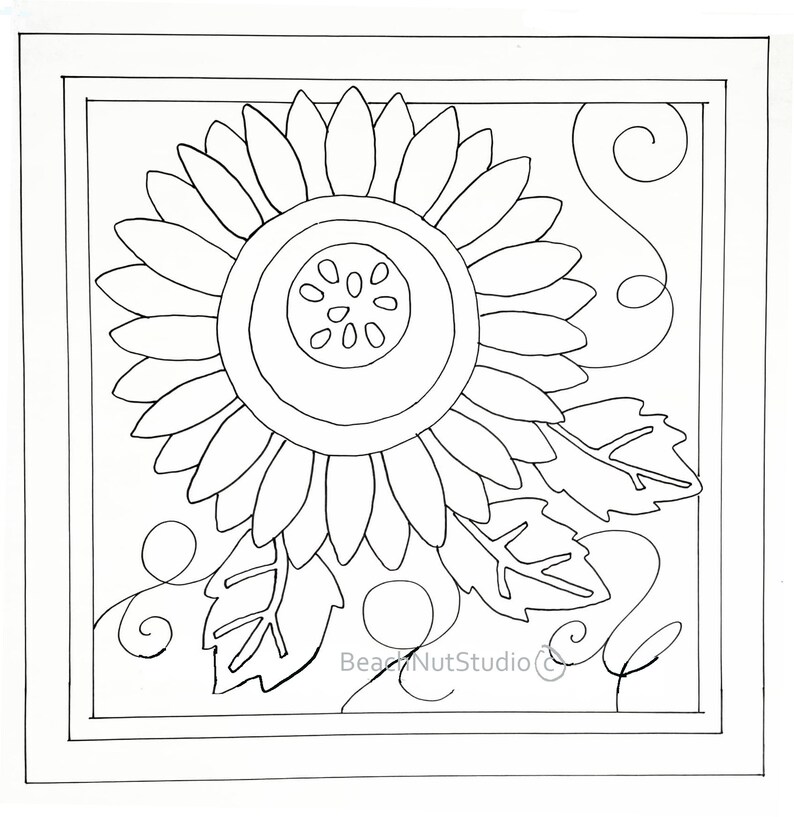 Sunshine on My Shoulder Sunflower Rug Hooking Pattern - Etsy