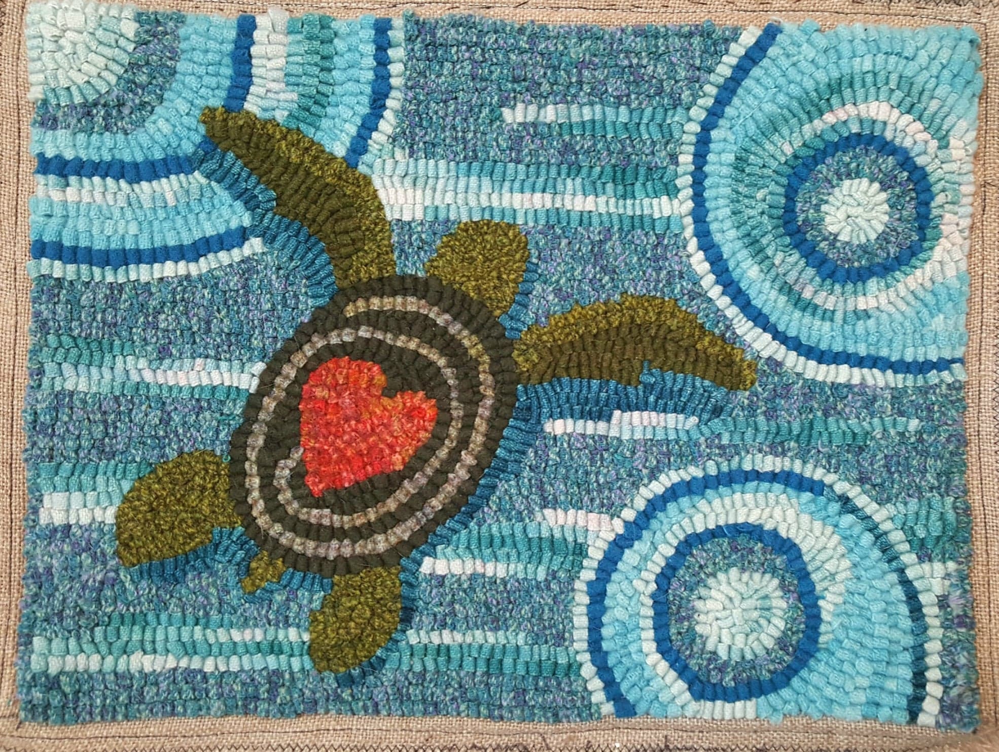 Baby Sea Turtle Rug Hooking Pattern - Etsy