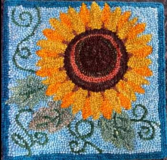 Sunshine on My Shoulder Sunflower Rug Hooking Pattern | Etsy