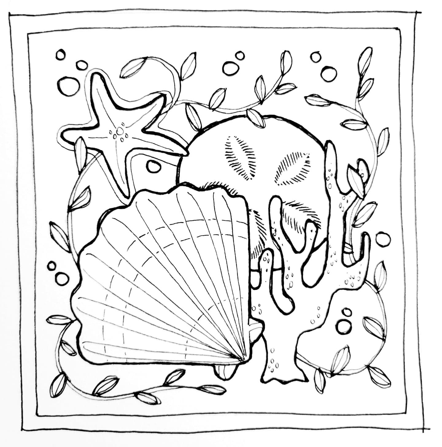 Mermaid's Treasures Rug Hooking Pattern - Etsy