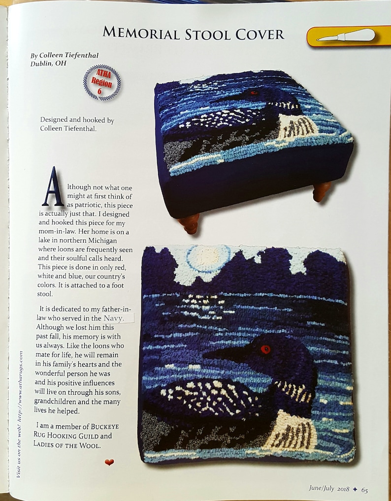 Six Mile Lake Loon Rug Hooking Pattern - Etsy