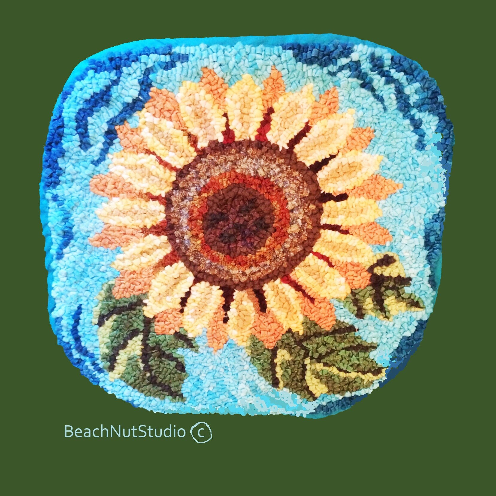 Sunshine on My Shoulder Sunflower Rug Hooking Pattern - Etsy