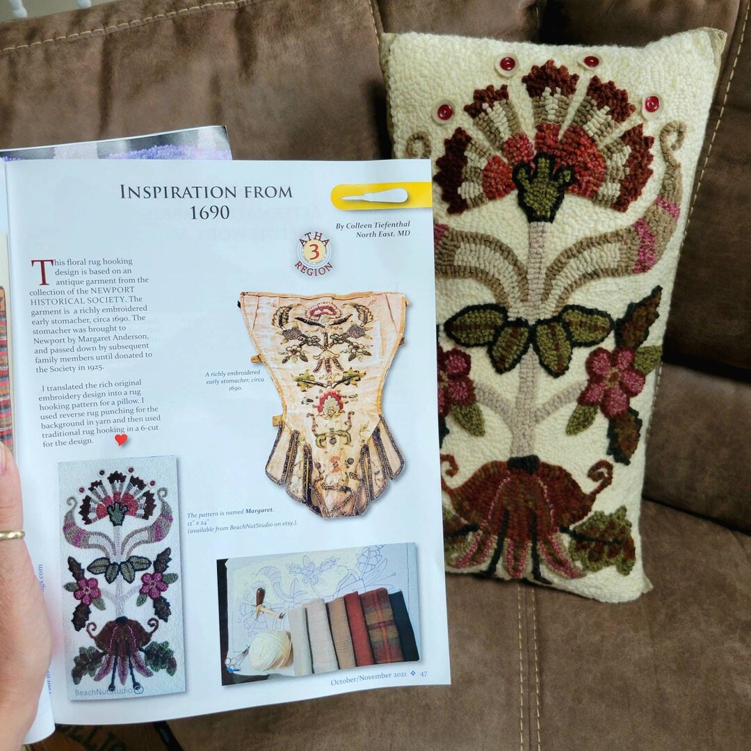 Margaret Primitive Rug Hooking Pattern - Etsy