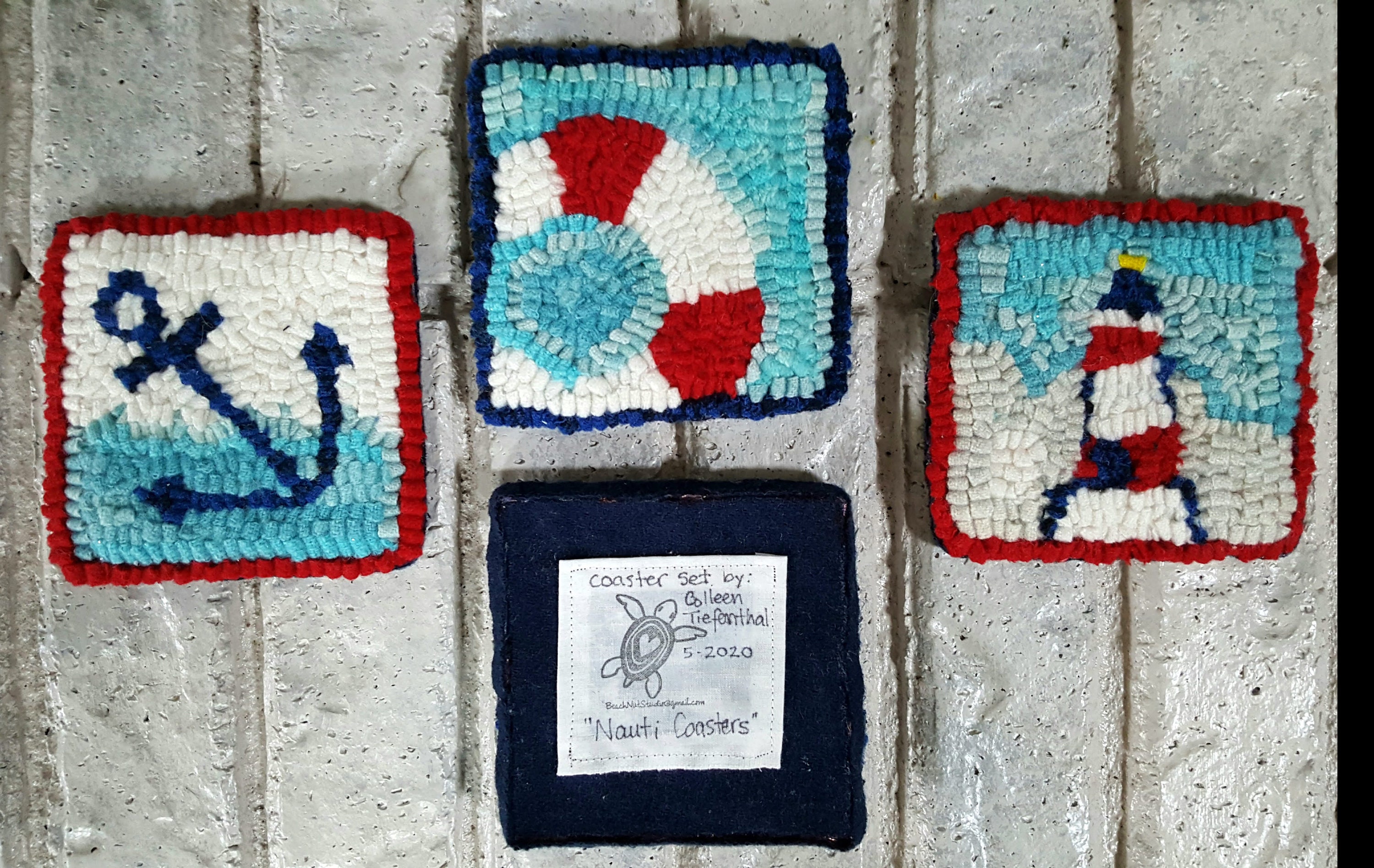 Nautical Coasters Rug Hooking Patterns - Etsy