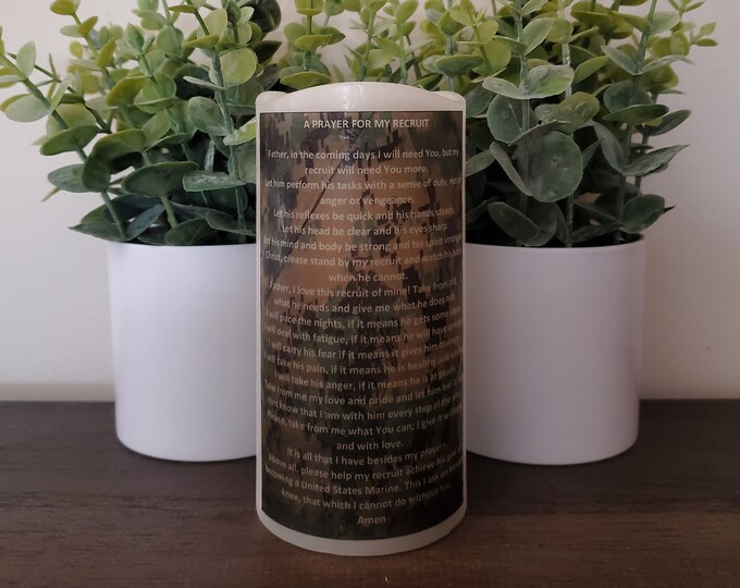 USMC United States Marine Corps prayer for My Recruit Crucible Candle ...