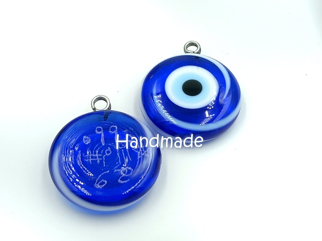 Envy. Evil Eye. Gossip. Special Handmade Talisman on Blue Glass Nazar ...