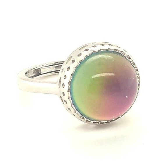 Sterling Silver Adjustable Mood Ring Mood Ring for Adults - Etsy