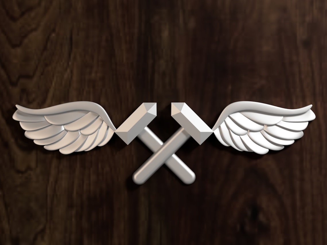 Navy Aviation Structural Mechanic (AM) Rating Badge 3D Stl File for CNC ...
