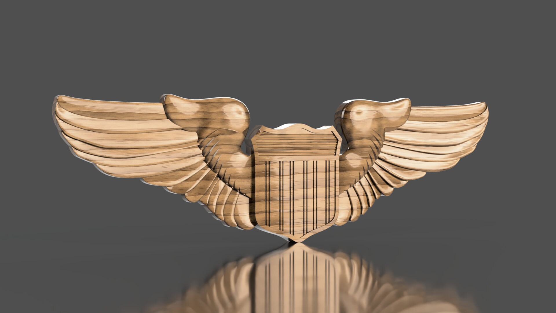 Air Force Pilot Badge 3D Stl File for CNC Router - Etsy