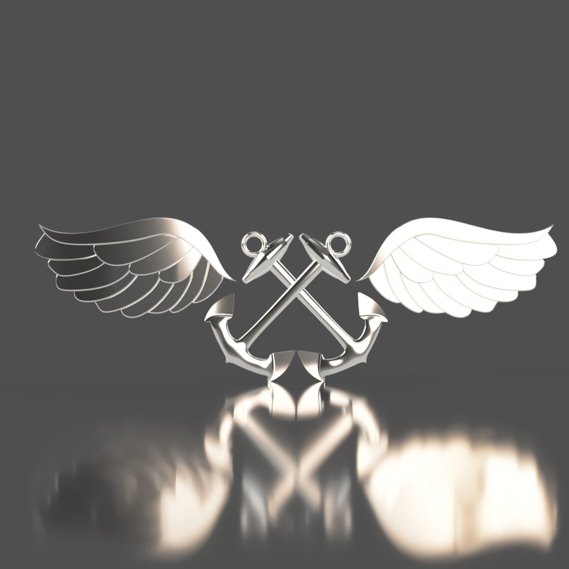 Navy Aviation Boatswain's Mate (AB) Rating Badge 3D Stl File for CNC ...
