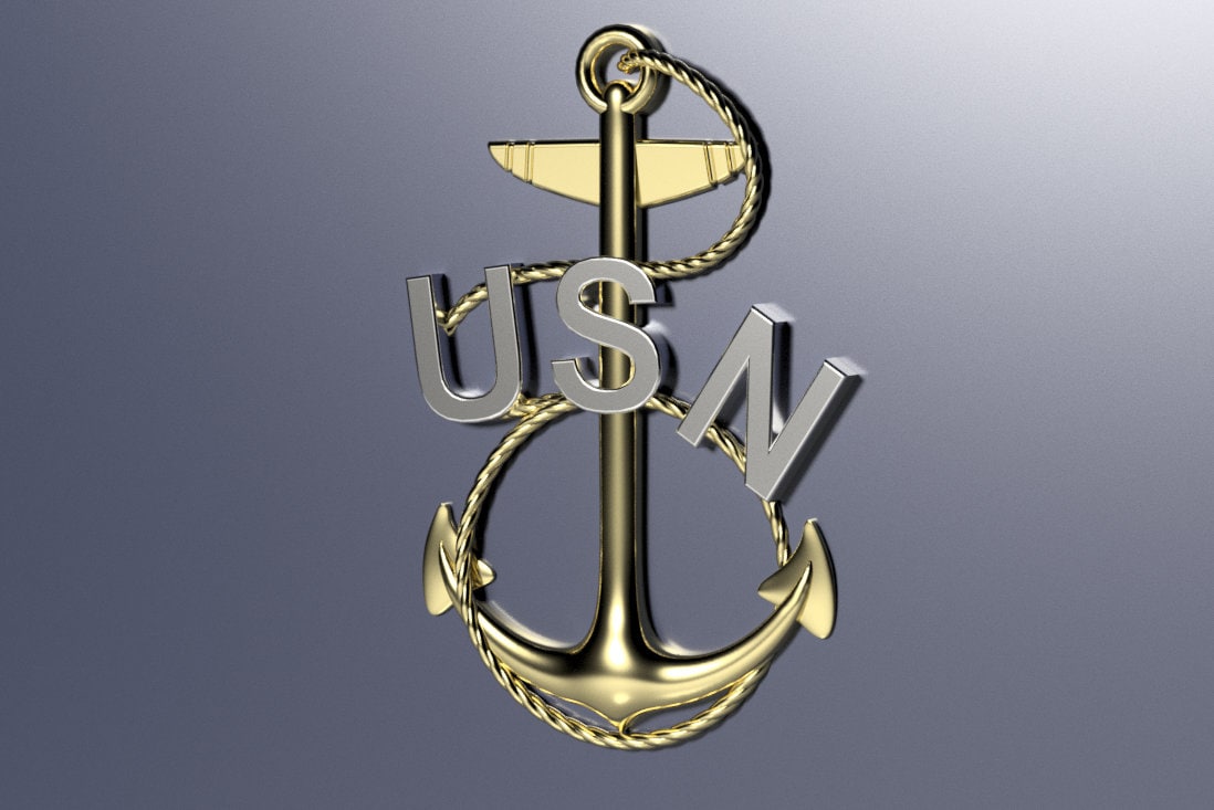 Navy Vintage Chief Petty Officer CPO Insignia 3D Stl File - Etsy