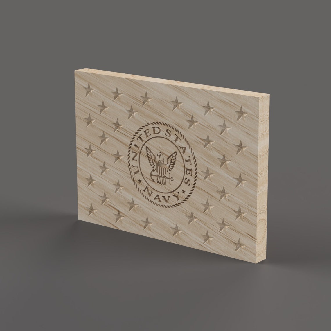 United States US Flag Union Jack With US Navy Insignia 3D - Etsy