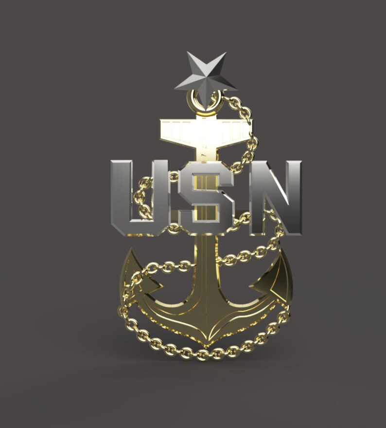 Navy Senior Chief Petty Officer SCPO Insignia 3D Stl File - Etsy