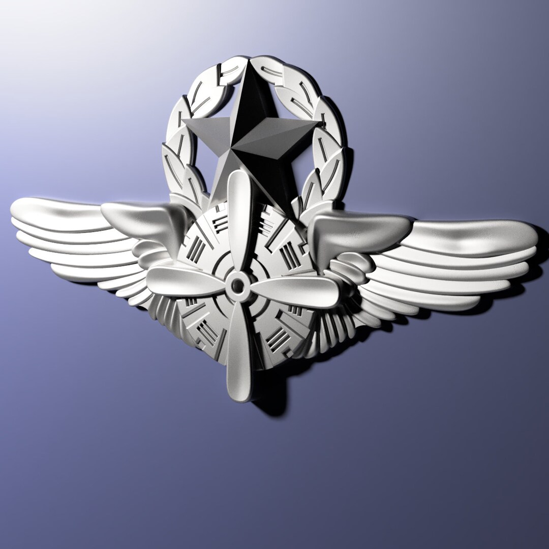 Air Force Flight Engineer Master Badge 3D Stl File for CNC Router - Etsy