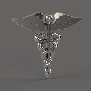 Caduceus Stl File for CNC Router - Etsy