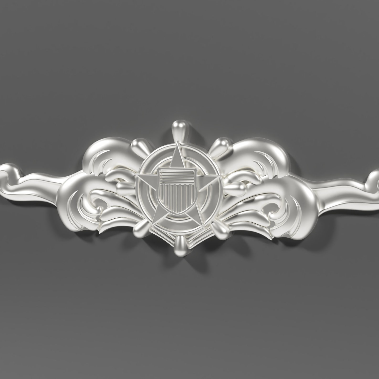 Coast Guard Cutterman Insignia 3D Stl File for CNC Router - Etsy