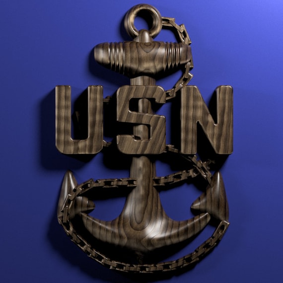 Navy Chief Petty Officer CPO Insignia 3D Stl File for CNC - Etsy