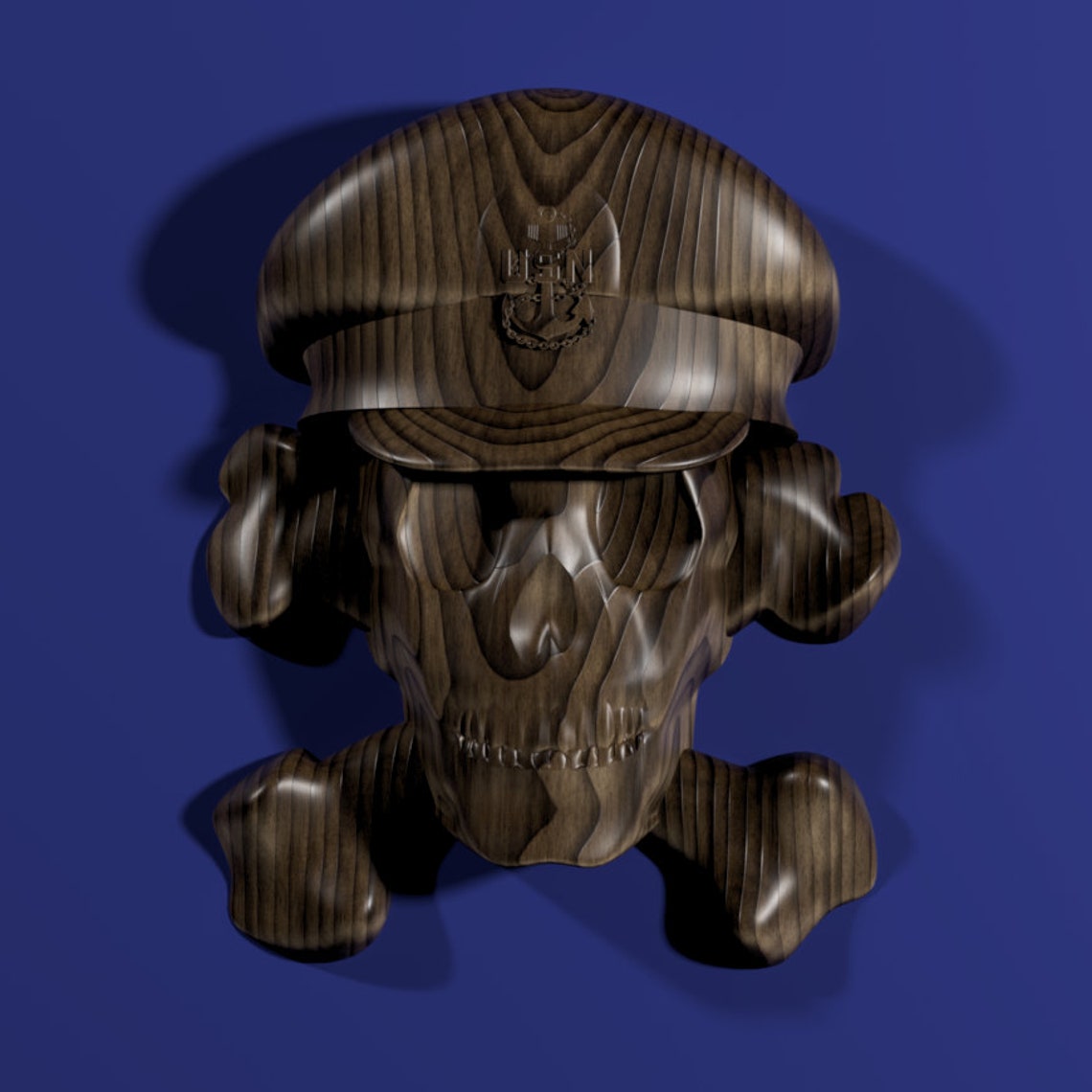 Navy Chief Petty Officer Skull (CPO) Insignia 3D Stl File for CNC ...