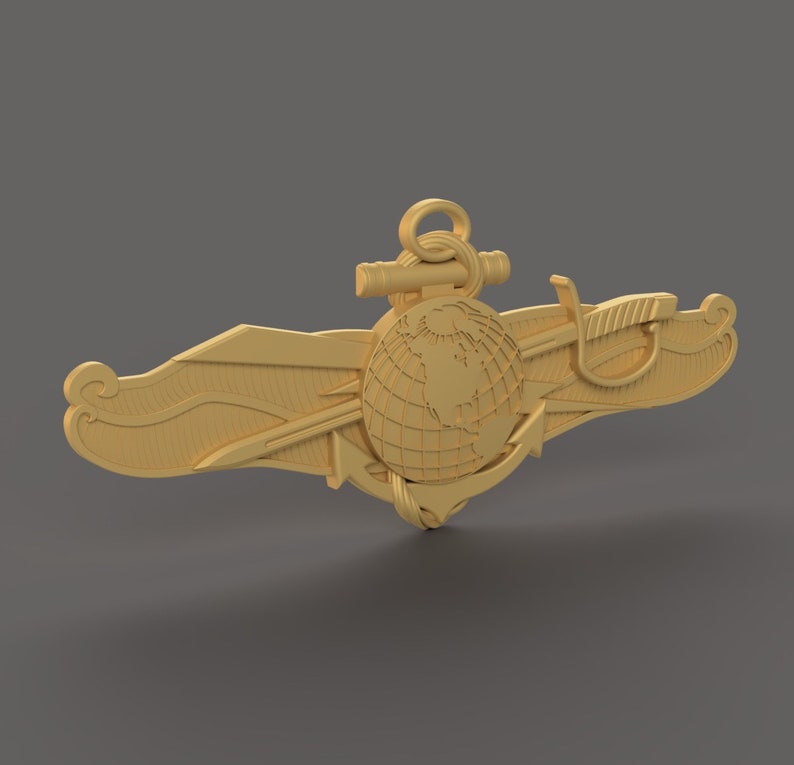 Navy Information Warfare Officer (IWO) Insignia, 3D Stl File for CNC ...