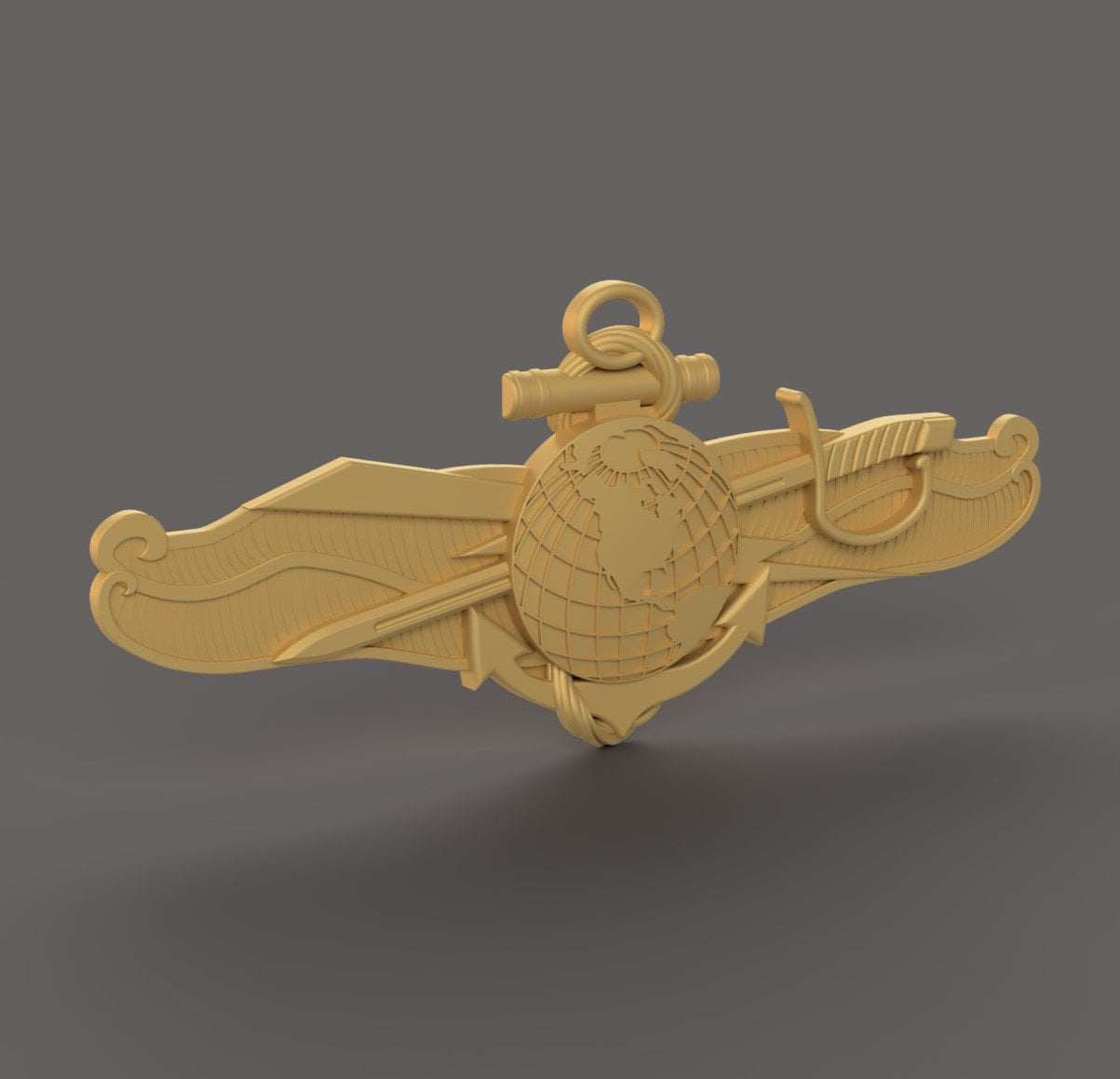 Navy Information Warfare Officer (IWO) Insignia, 3D Stl File for CNC ...