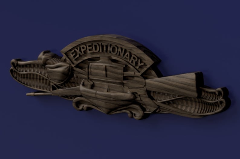 Navy Expeditionary Warfare (EXW) Insignia 3D Stl File for CNC Router - Etsy