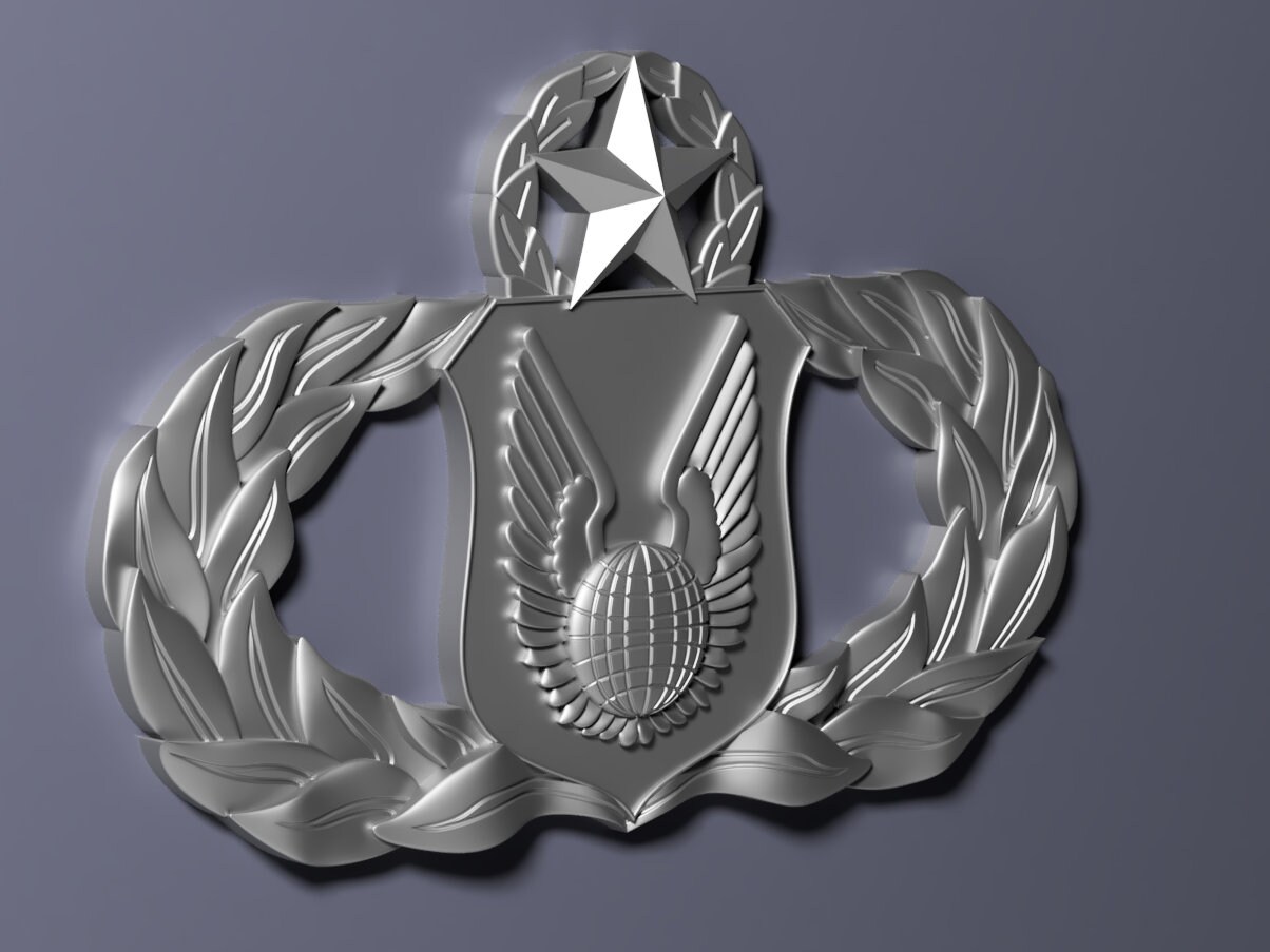 Air Force Operations Support Master Badge 3D stl file for CNC | Etsy
