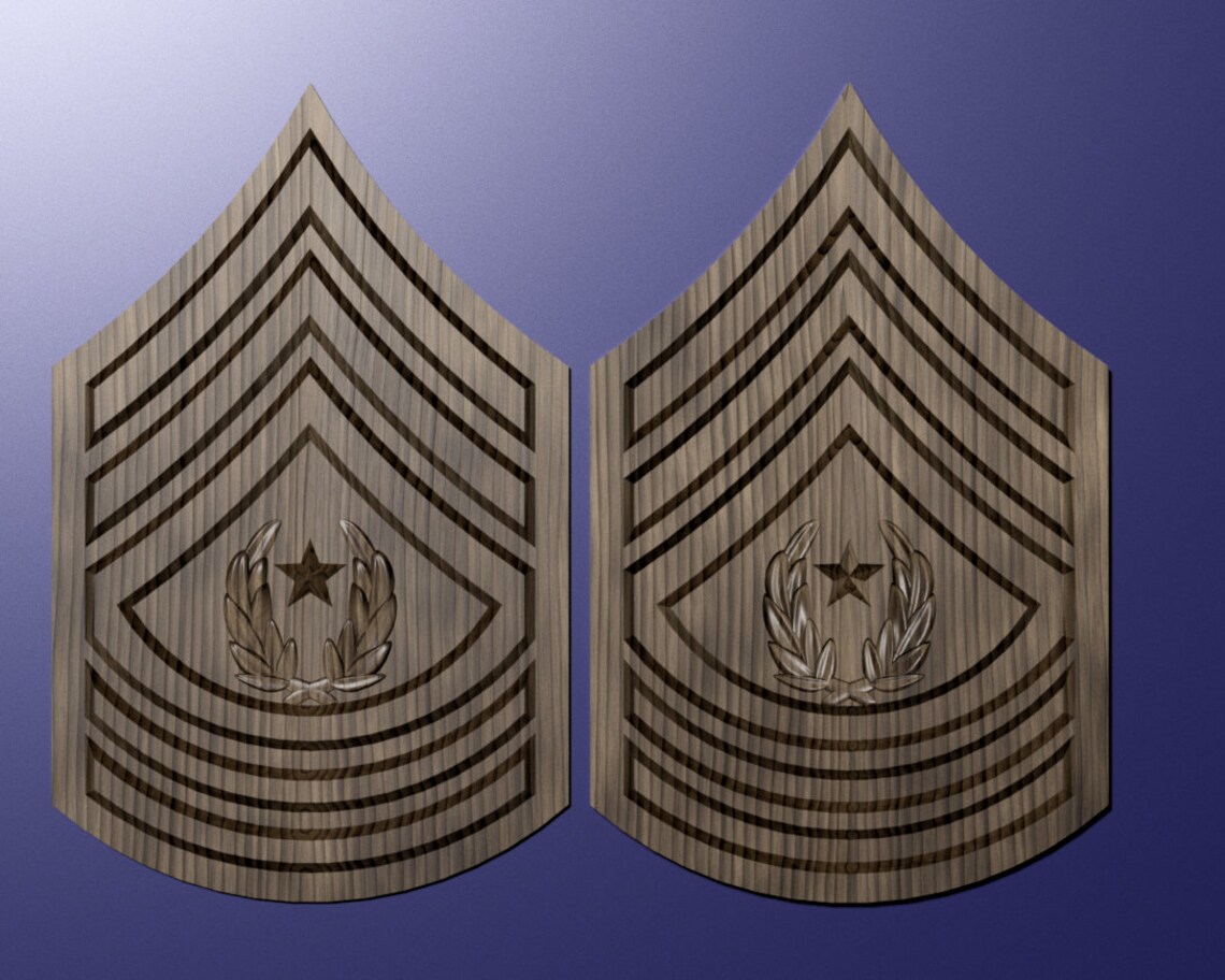 Command Sergeant Major CSM Insignia 3D Stl File for CNC | Etsy