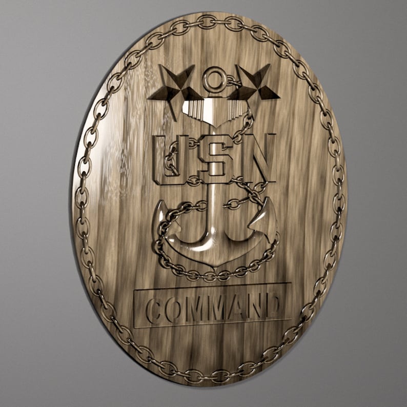 Navy Command Master Chief (CMC) Insignia 3D Stl File for CNC Router ...