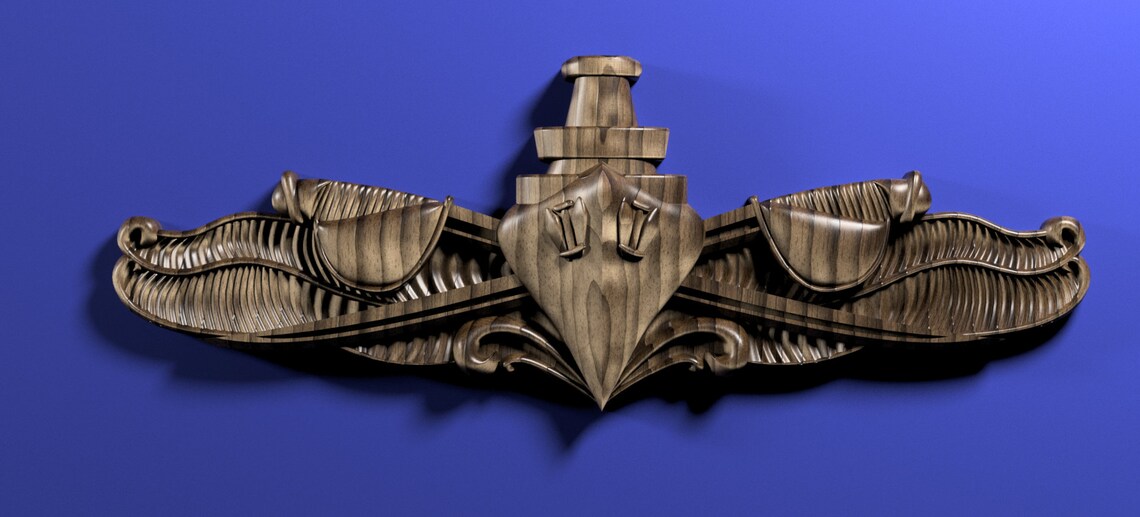 Navy Enlisted Surface Warfare Specialist ESWS Insignia 3D Stl File for ...