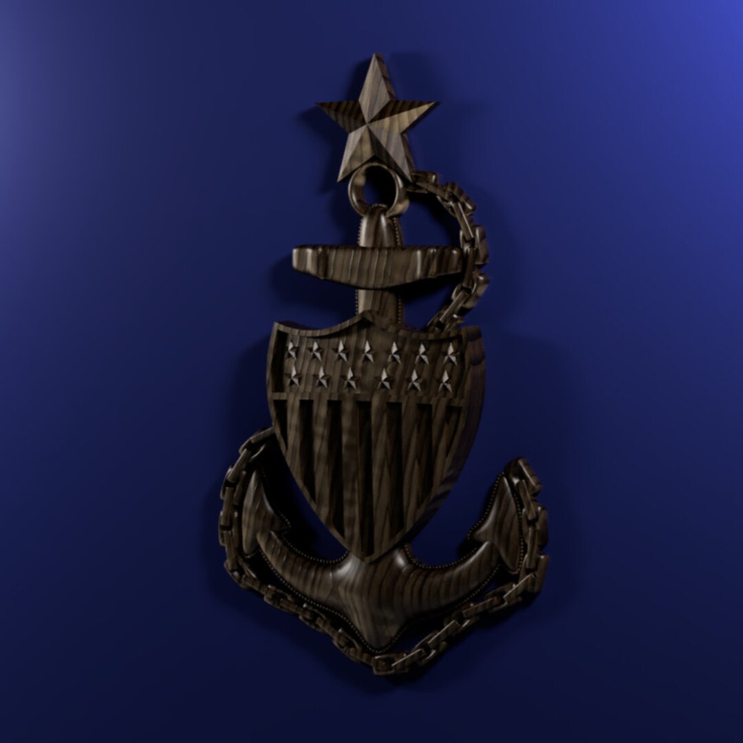 Coast Guard Senior Chief Petty Officer (SCPO) Insignia 3D Stl File for ...
