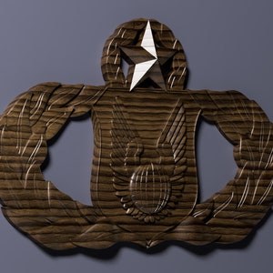 Air Force Operations Support Master Badge 3D Stl File for CNC Router - Etsy
