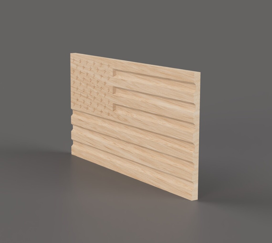 United States (US) Flag 3D Stl File for CNC Router - Etsy