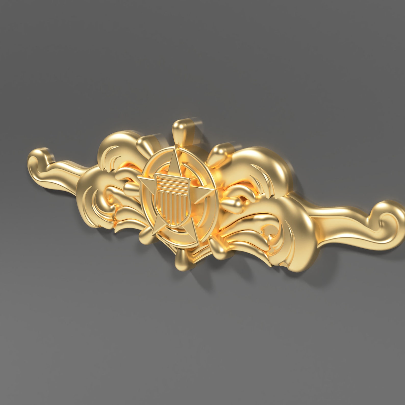 Coast Guard Cutterman Insignia 3D Stl File for CNC Router - Etsy