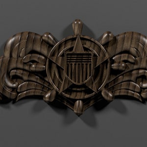 Coast Guard Cutterman Insignia 3D Stl File for CNC Router - Etsy