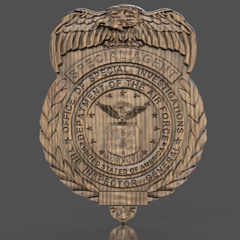 Air Force Special Agent Badge 3D Stl File for CNC Router - Etsy