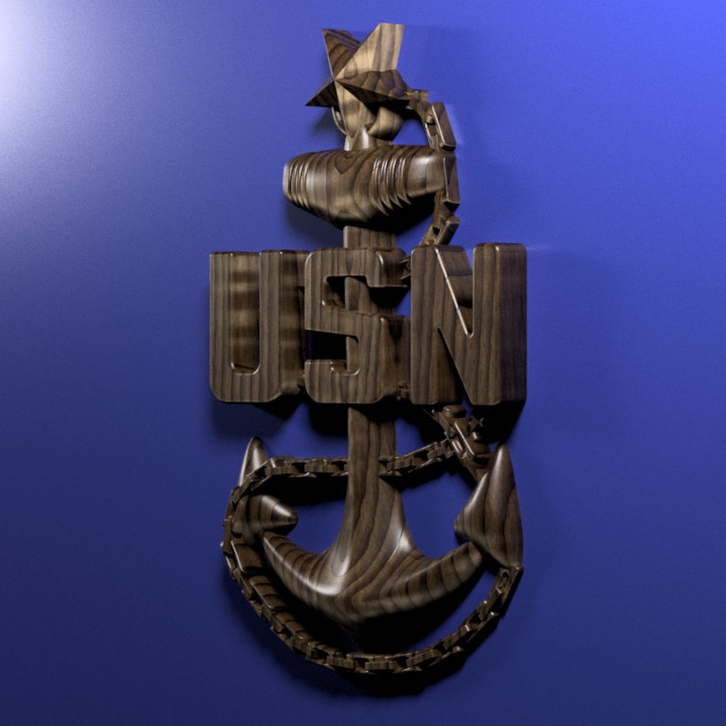 Navy Senior Chief Petty Officer MCPO Insignia 3D Stl File | Etsy